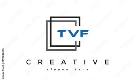 Tvf Creative Square Frame Three Letters Logo Stock Vector Adobe Stock