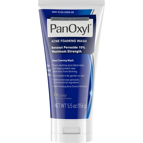 Panoxyl Hydrating Face Max Cleanser Foaming Acne Wash Maximum