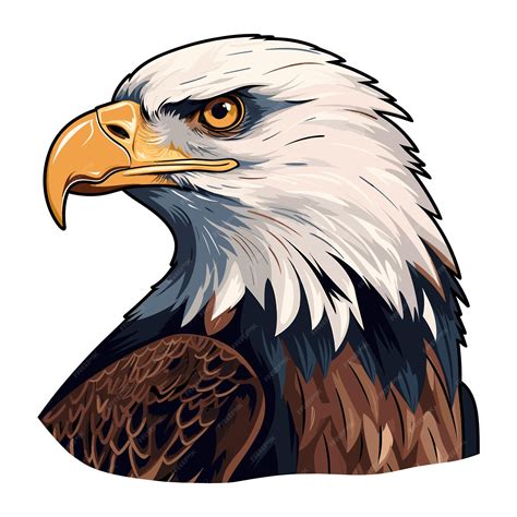 Premium Vector Hand Drawn Solid Color Bald Eagle Illustration