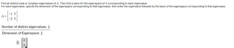 Solved Find All Distinct Real Or Complex ﻿eigenvalues Of