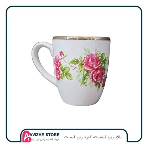 خرید و قیمت لیوان ماگ چینی گلسرخی لب طلایی چینی نفیس از غرفه لوازم