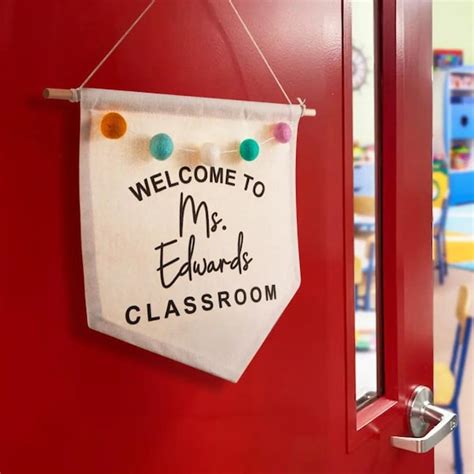 Canvas Teacher Door Hanger Etsy