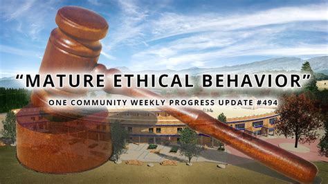 Mature Ethical Behavior 3 Hospitable Traits One Community