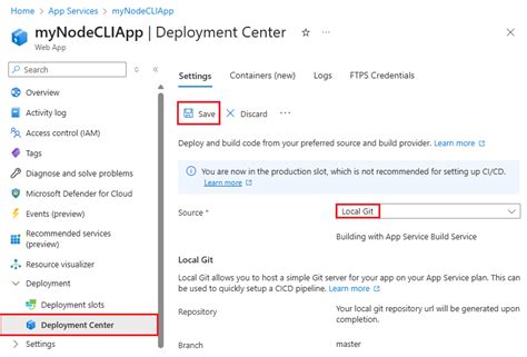 Deploy From Local Git Repo Azure App Service Microsoft Learn