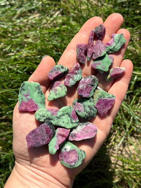 Raw Ruby In Zoisite Crystal Aa Grade Rough Ruby Zoisite Crystal