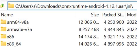 onnxruntime android ld error cannot find lonnxruntime when building the native c project