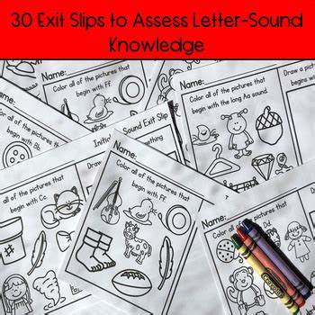 Phonics Exit Slips Beginning Letter Sounds By Babe Bit Of Kinderness