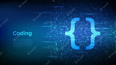 用二进制代码制作的矢量编程代码图标。 编码或黑客矩阵背景与数字 1 0。 花瓣网