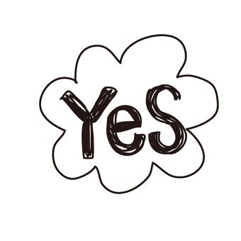 Yes Clipart Black And White