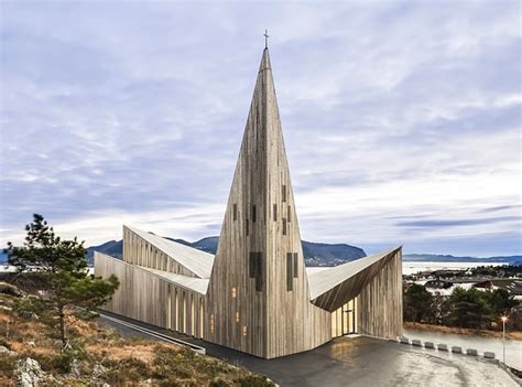 Contemporary Stave Church Rises Like A Pointy Wooden Crown In Norway