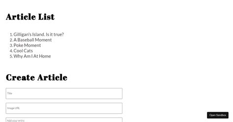 Redux Forms Codesandbox