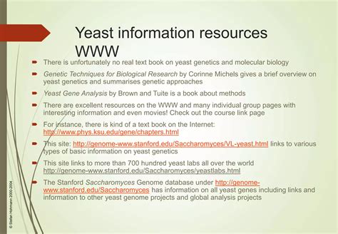 Yeast Genetics Ppt