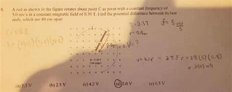 Solved A Rod As Shown In The Figure Rotates About Point C As Chegg Com