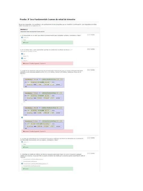 Prueba Jf Java Fundamentals Examen De Mitad De Trimestre Pdf