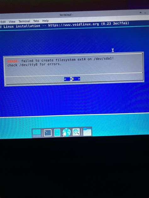 When Trying To Install Void I First Get An Error That I Cannot Install The Grub Bootloader