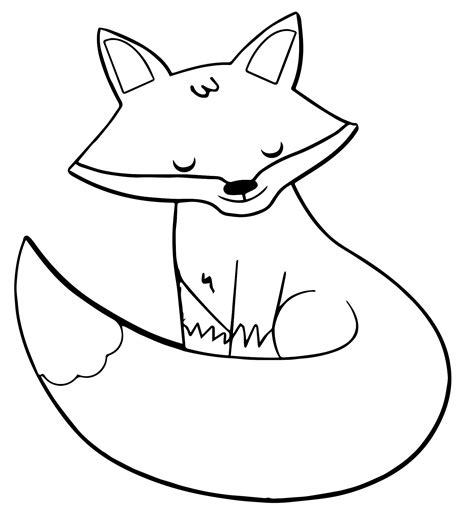 Лисичка картинка раскраска
