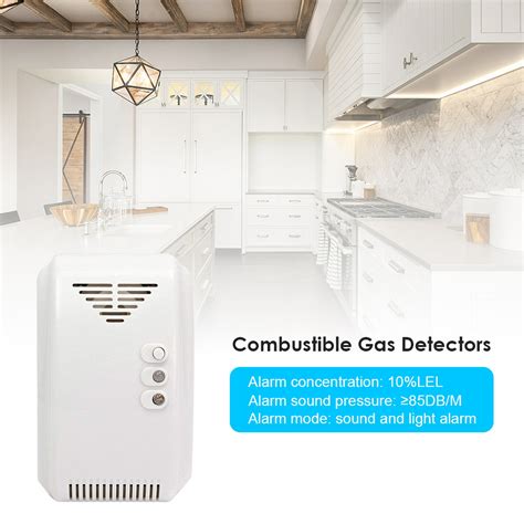 Alarma De Casa Detector De Gas De Pared De 16 V Alarma Luz De Sonido