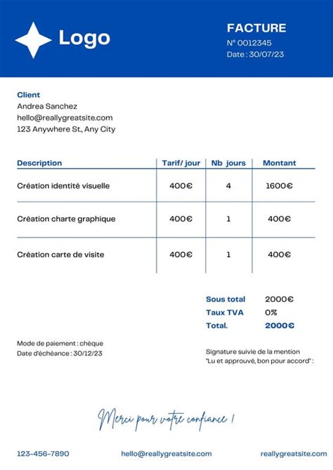 Exemples De Devis De Prestation De Service Gratuits Canva