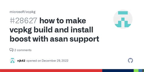 How To Make Vcpkg Build And Install Boost With Asan Support · Issue