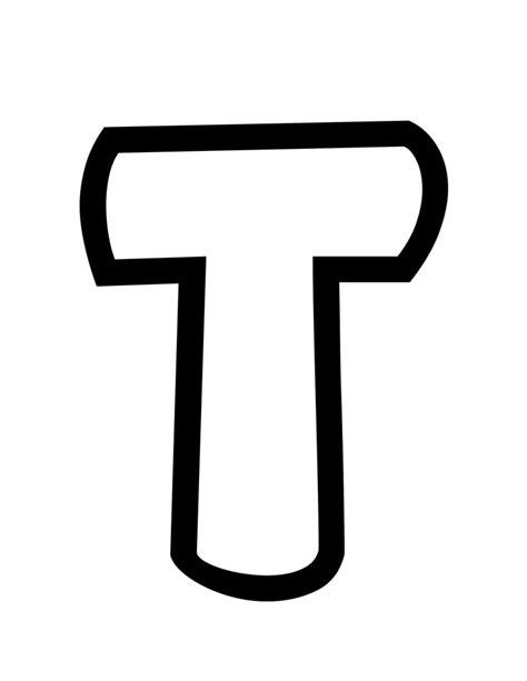 Free Printable Bubble Letter Stencils Bubble Letter T