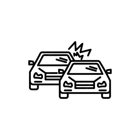 Premium Vector Car Crash Icon Set Vehicle Collision Aftermath Vector
