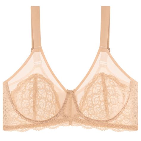 Ahtjrt Womens Lace Bralettes Sheer See Through Plunge Wireless Bras