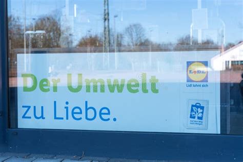 Slogan Sign In Lidl Store In The Store Window Close Up Of A Famous