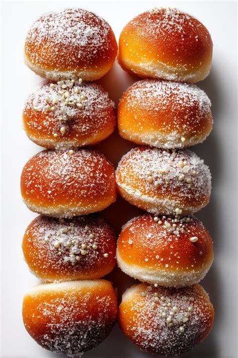 Minimalist Depiction Of Sugar Dusted Mini Buns Showcases Their Soft