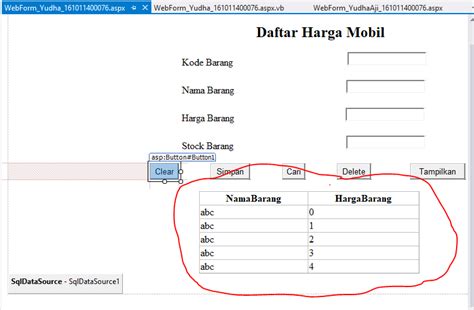 Membuat Aplikasi Berbasis Web Dengan Vbnet Database Msaccess Yudha Aji Wisaka