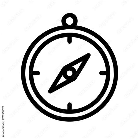 Compass Icon Vector Navigation Symbol Direction Tool Magnetic