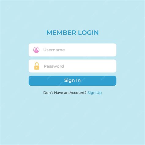 Premium Vector Login Or Sign In Screen Form Box Ui Web Template With Username And Password