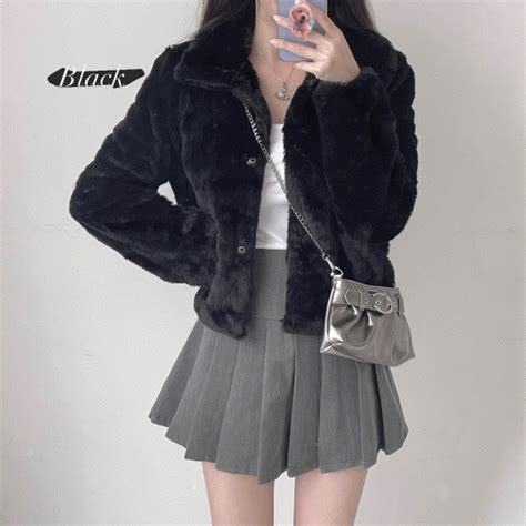 [비교불가 고퀄리티 부함x 핏보장 ] 보들보들 카라 퍼자켓 아우터 겨울 밍크 크롭자켓 카라자켓 에이블리