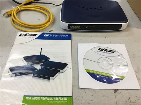 Netcomm NB6Plus4 ADSL2 Modem Router Powers On Not Tested