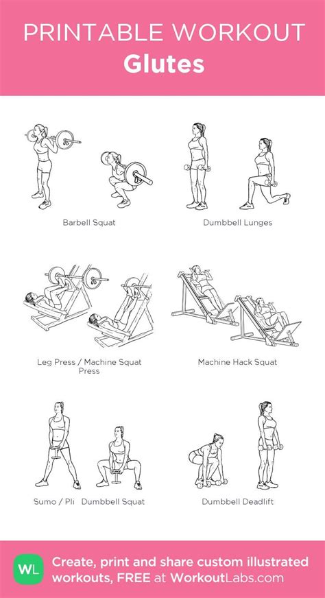 Gym And Entraînement Glutes My Visual Workout Created At Workoutlabs