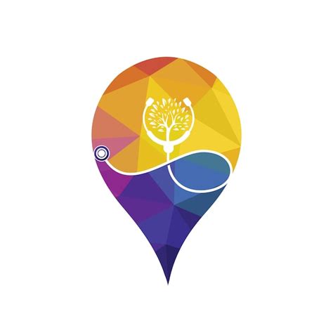 Premium Vector Stethoscope With Tree Icon Vector Logo Design