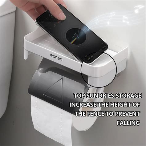 벽걸이 롤 종이 홀더 플라스틱 화장지 선반 티슈 정리 랙 휴대폰 보관 선반 욕실 액세서리 Aliexpress