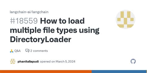 how to load multiple file types using directoryloader · langchain ai langchain · discussion