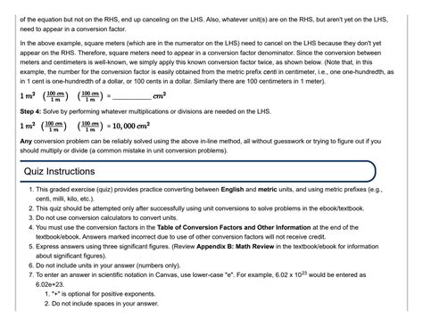 Solution Module 1 Unit Conversions Exercise With Quiz Phys 102