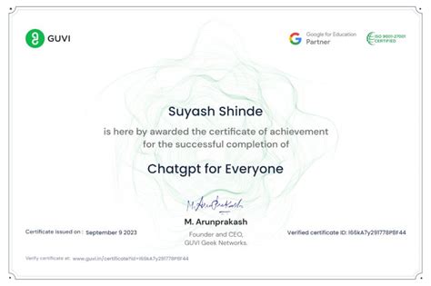 Suyash Shinde On Linkedin Ai Chatgpt Lifelonglearner Certificatecompletion Openai