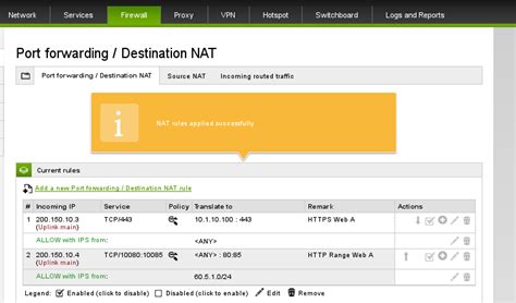 Dnat Port Forward Advanced Setup Endian