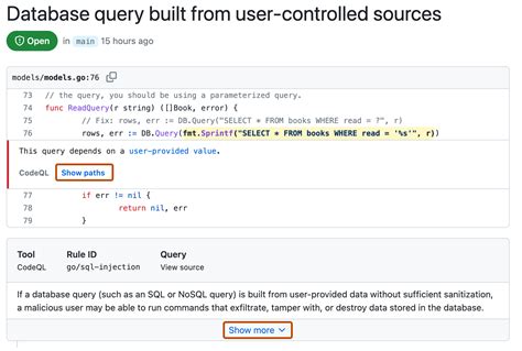 Assessing Code Scanning Alerts For Your Repository Github Enterprise Cloud Docs