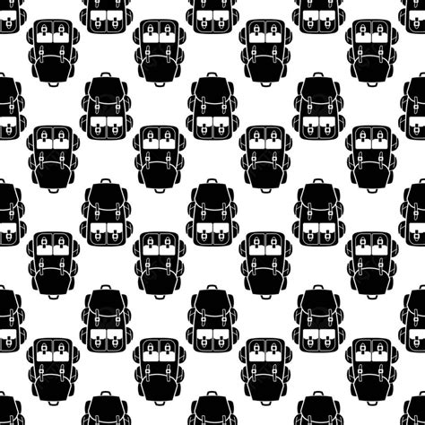 Textile Backpack Pattern Seamless Background Texture Repeat Wallpaper Geometric Vector Vector