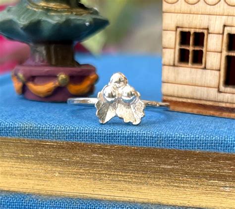 Sterling Silver Small Holly Ring Christmas T For Mom Birthday T