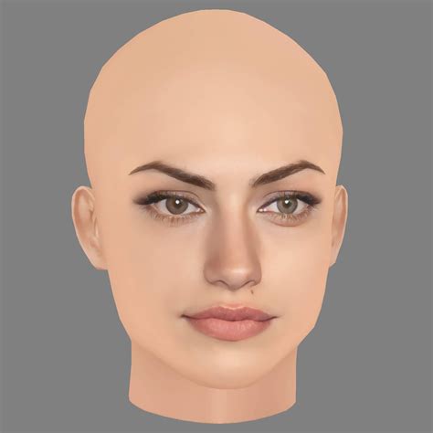 Phoebe Tonkin Head No Hair Low Poly Head For Game 3d Model By