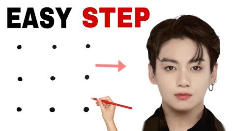 How To Draw Bts Jungkook Drawing Step By Step Youtube