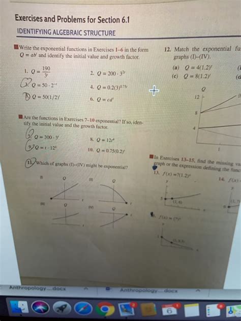 Solved Exercises And Problems For Section 6 1 IDENTIFYING Chegg Com