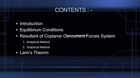 Coplanar Concurrent Forces PPTX