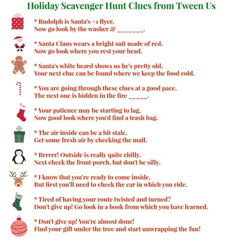 47 Best Images About Scavenger Hunt Ideas On Pinterest Candy Canes