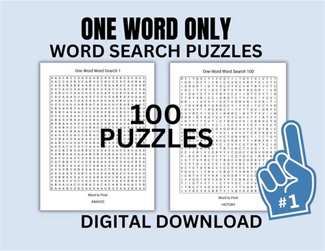 One Word Word Search Puzzles Word Search Puzzles Unique Word Search