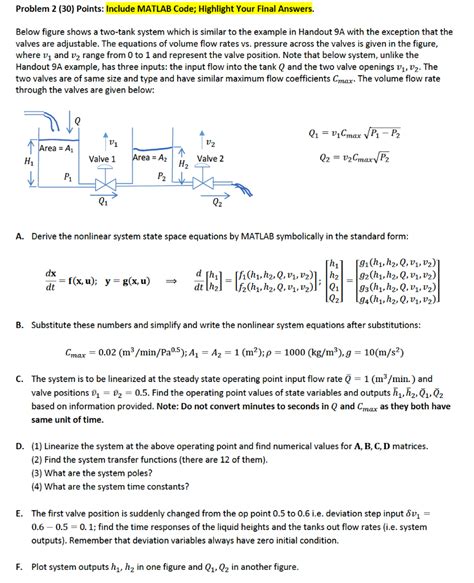 Problem 2 30 Points Include Matlab Code Highlight